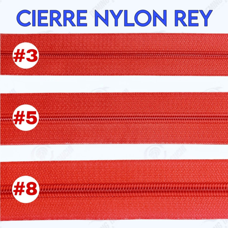 Cierre / Cremallera Nylon Nacional Rey ROJO RUBÍ código 325 – Grosores ...